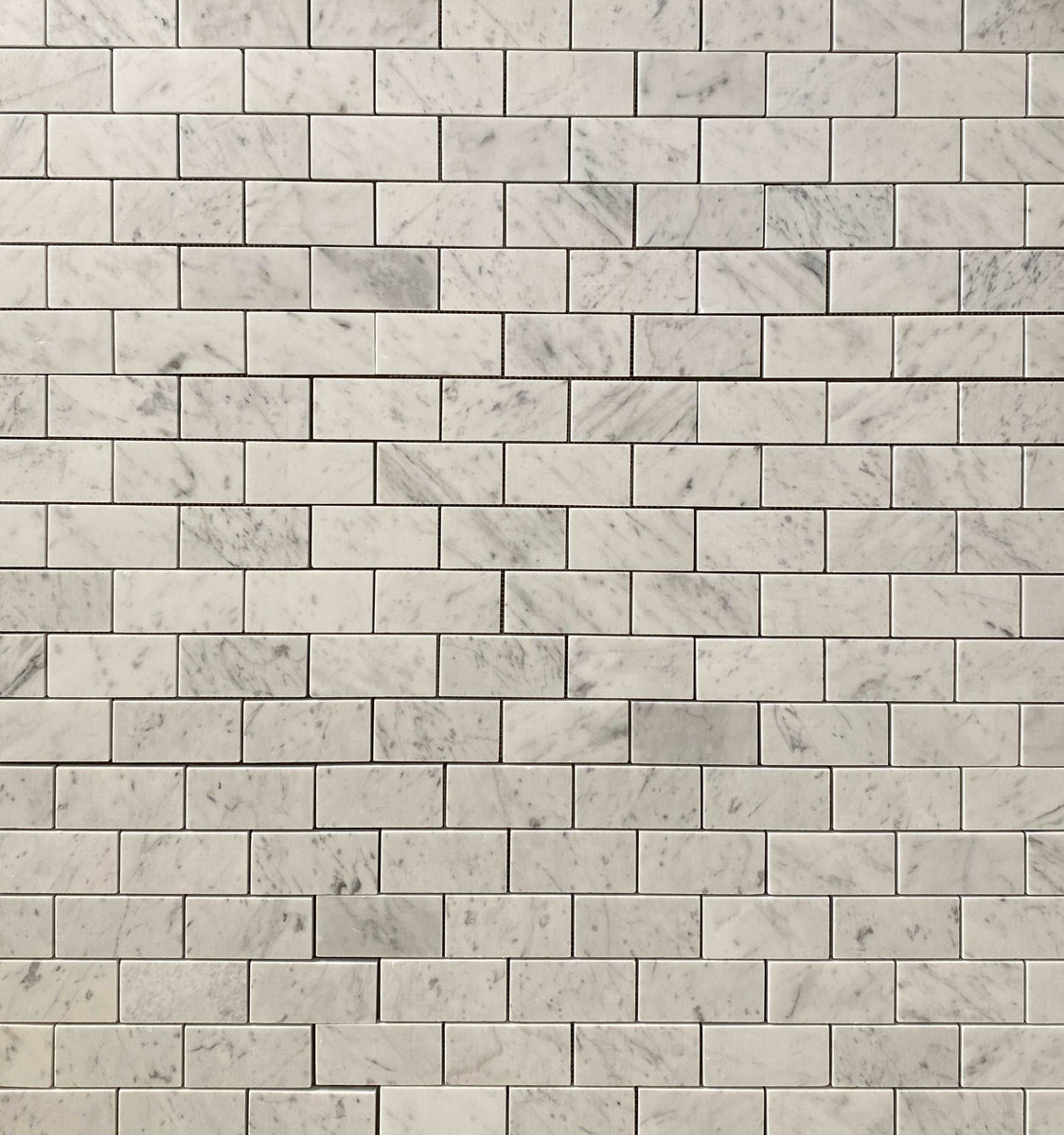Bianco Carrara 2x4 Polished Marble Brick Mosaics Tile – All Marble Tiles