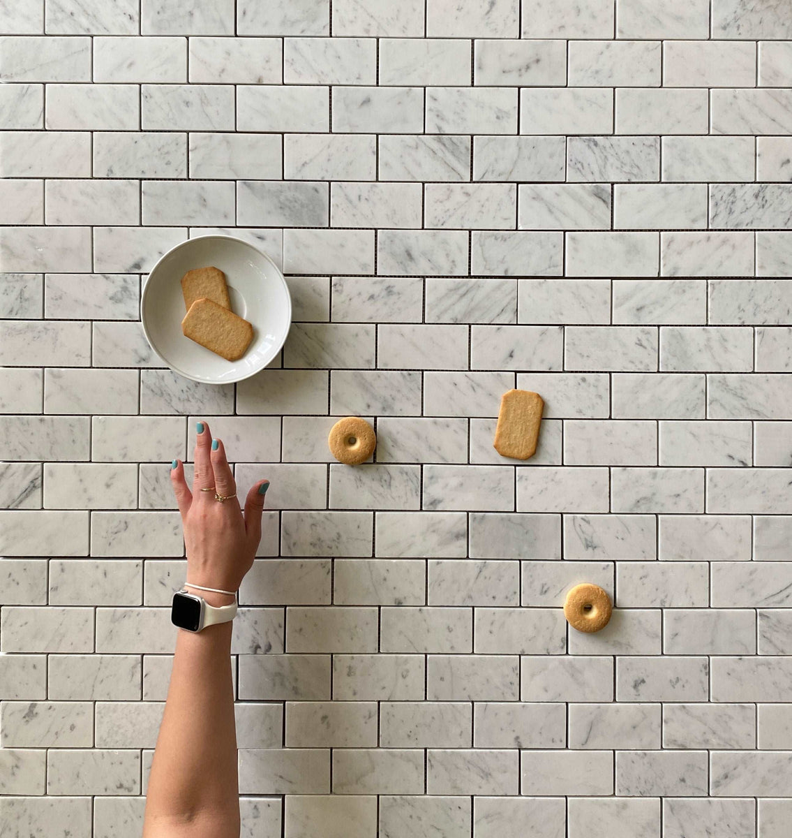 Bianco Carrara 2x4 Polished Marble Brick Mosaics Tile – All Marble Tiles