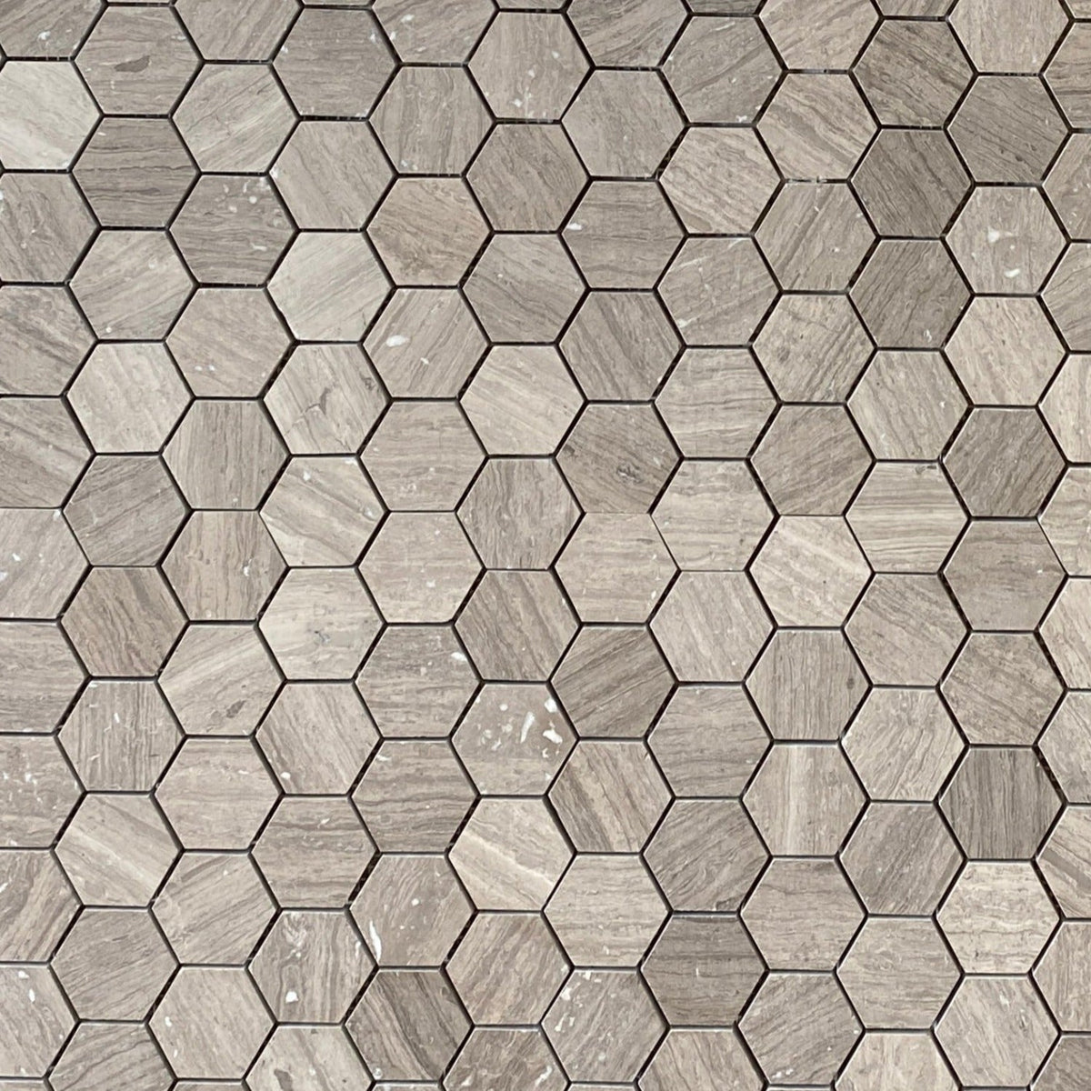 Milano grey Marble Mosaic Honed Hexagon 2" – All Marble Tiles