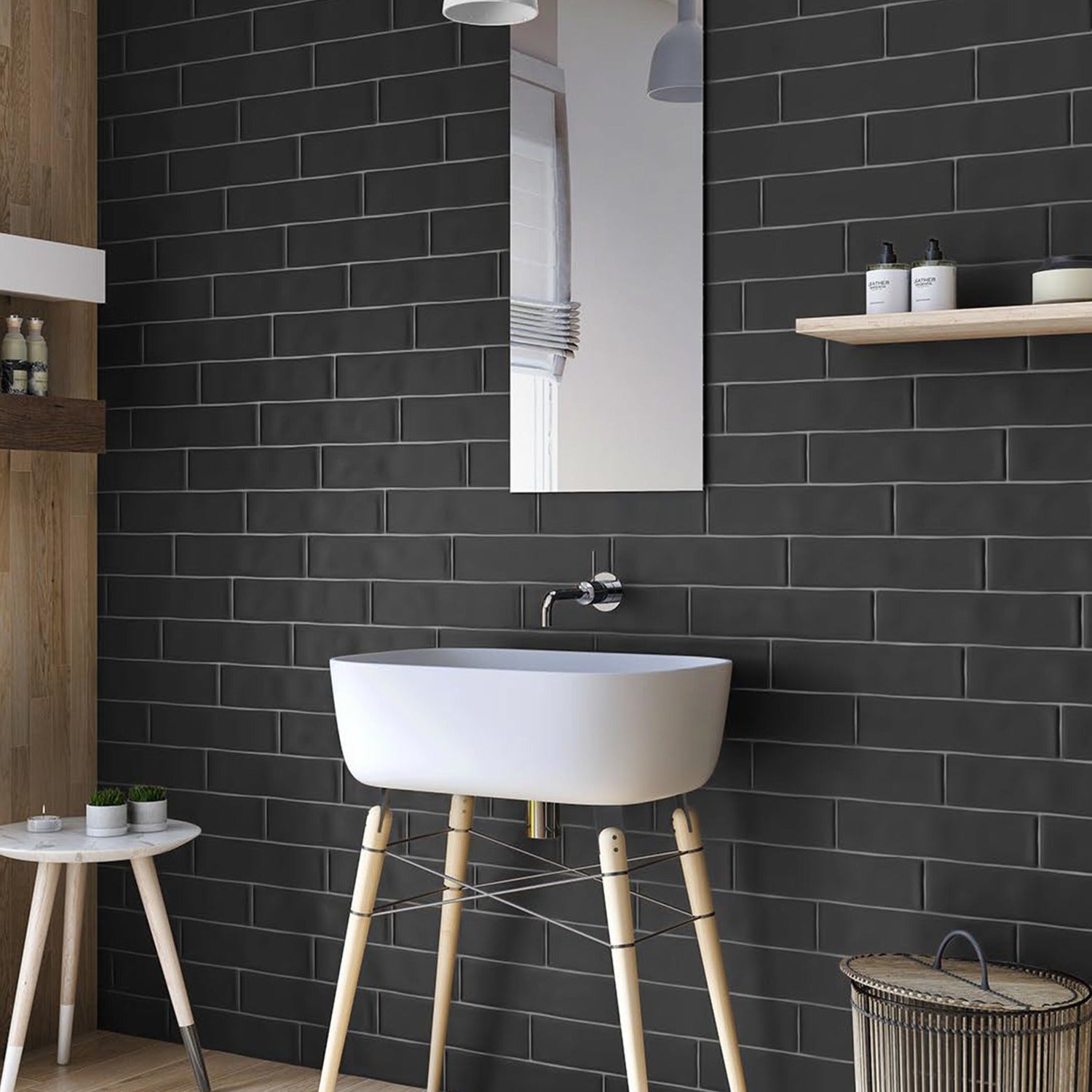 Bathroom Ceramic Wall Tile Negro