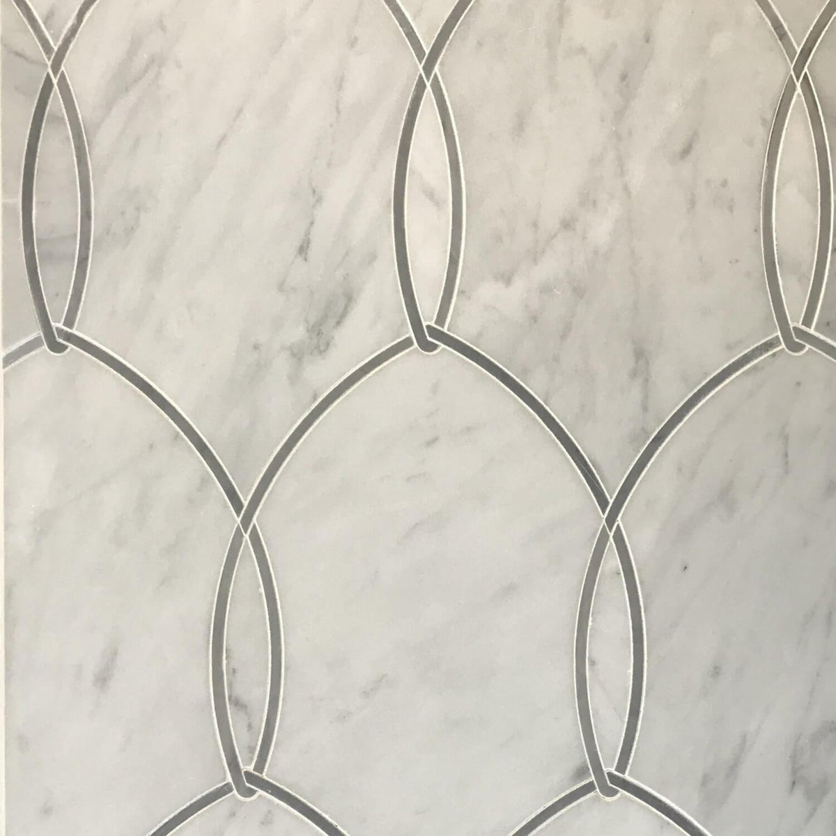 Gentle Net Waterjet Mosaic Bianco Carrara – All Marble Tiles